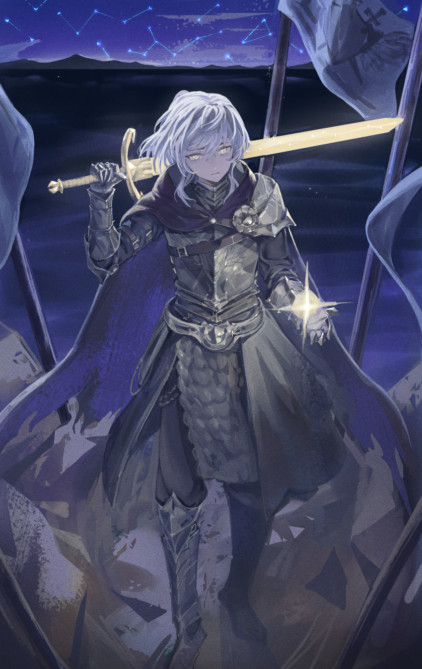 Safebooru - absurdres highres i pulled out excalibur looking at viewer ...