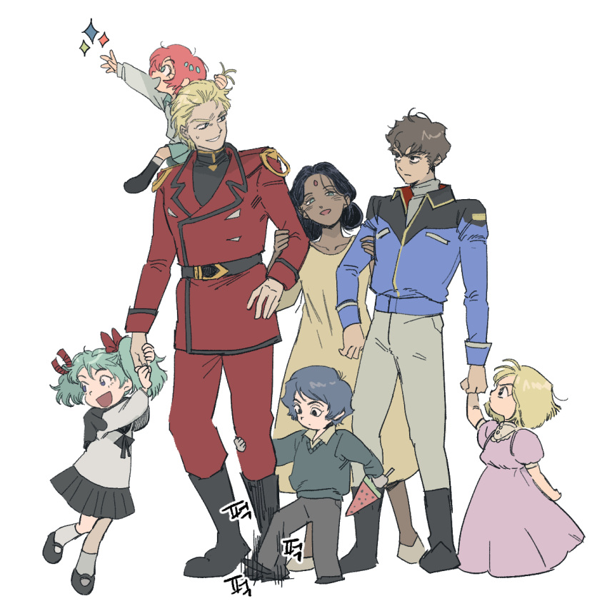 Safebooru - 3boys 4girls aged down amate yuzuriha amuro ray aqua eyes ...