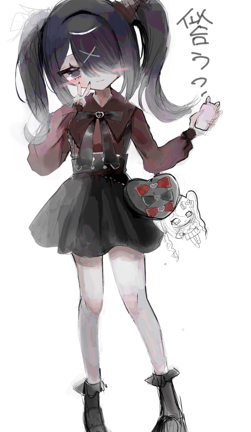 Safebooru - 1girl absurdres ame-chan (needy girl overdose) bag black boots blush boots chest bow ...