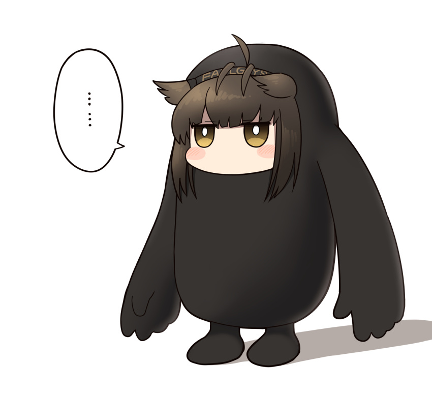 Safebooru - ... 1girl blush stickers brown hair chibi cosplay fall guy ...