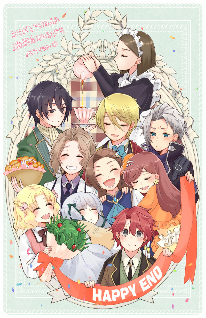 Safebooru - 5boys 5girls alan stuart anne shelley artist name bangs ...