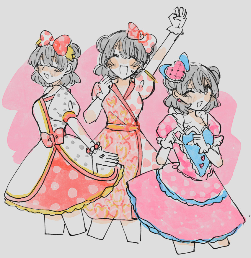 Safebooru - 1girl 47music2 black hair bow disneyland dress gloves hair ...