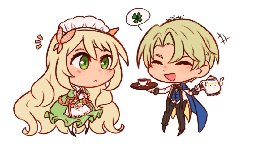 Safebooru - 1boy 1girl alfred (fire emblem) alternate costume apron ...