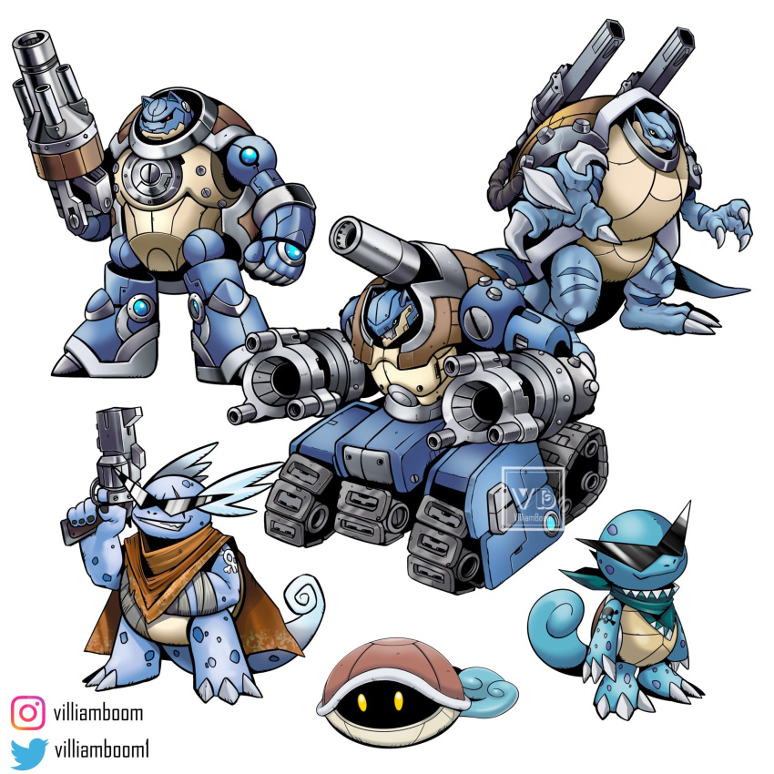Safebooru - bandana beam cannon blastoise cape caterpillar tracks claws ...