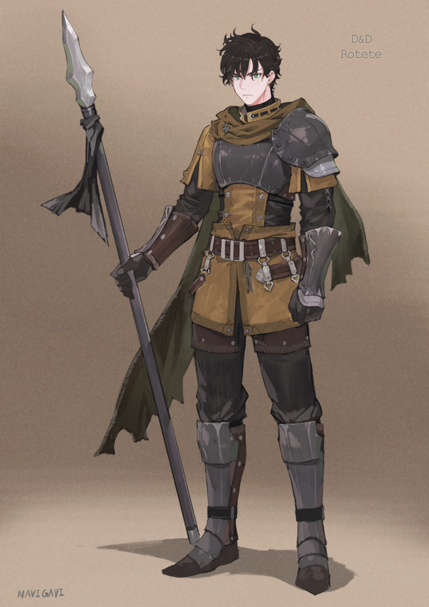 Safebooru - 1boy armor armored boots artist name bangs belt black gloves black hair black pants ...