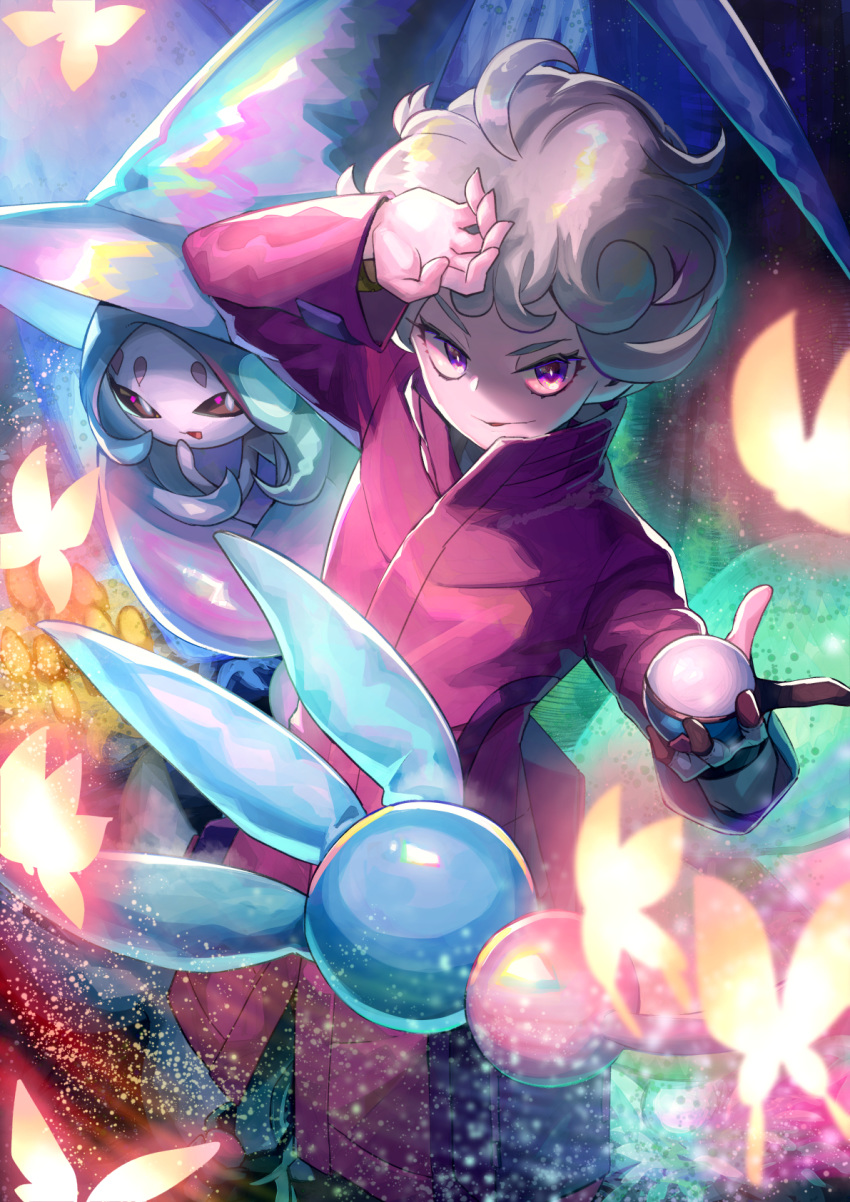 Safebooru - 1boy ahoge bangs bede (pokemon) coat commentary request ...