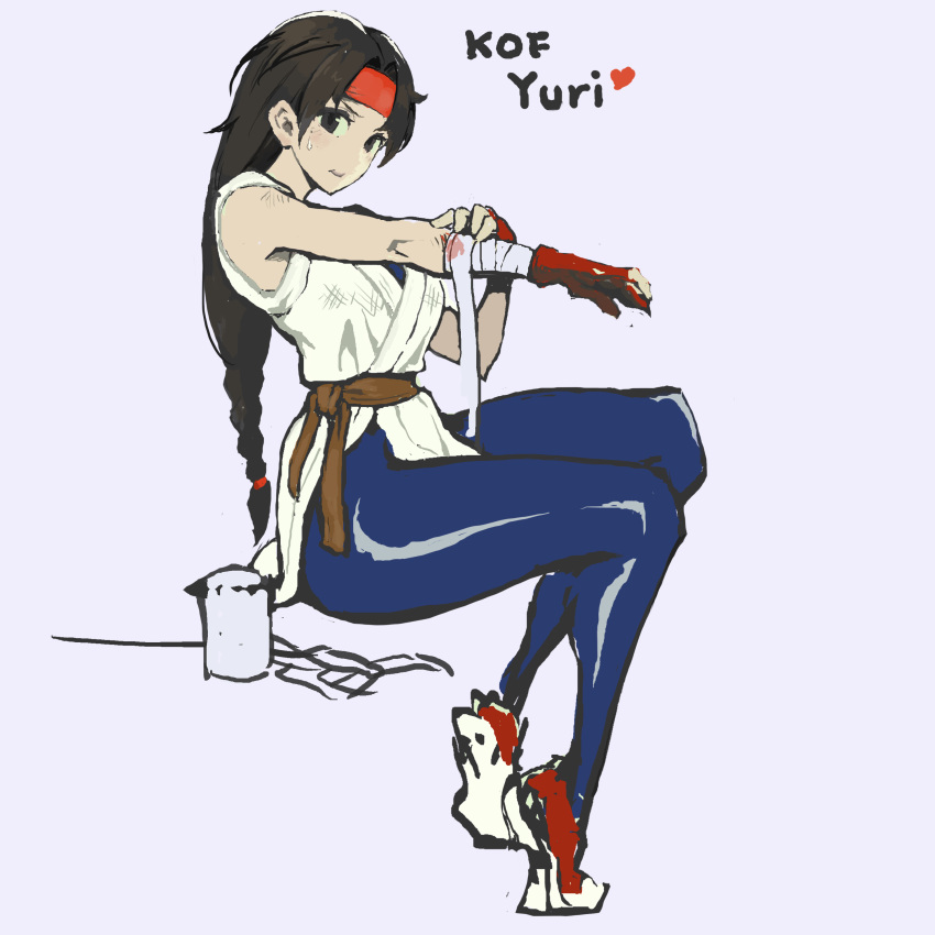 Safebooru - 1girl 8bitgoblin8 absurdres bandaged arm bandages black eyes braid braided ponytail ...