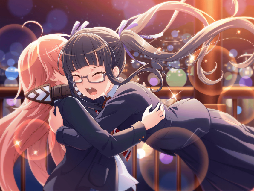 Safebooru - bang dream! black hair blush closed eyes dress long hair pareo (bang dream!) smile ...