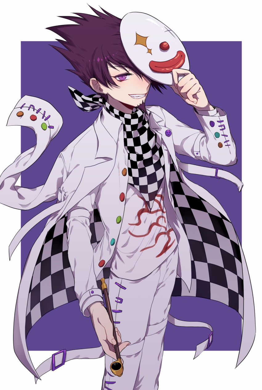 Safebooru - 1boy checkered checkered background checkered floor ...