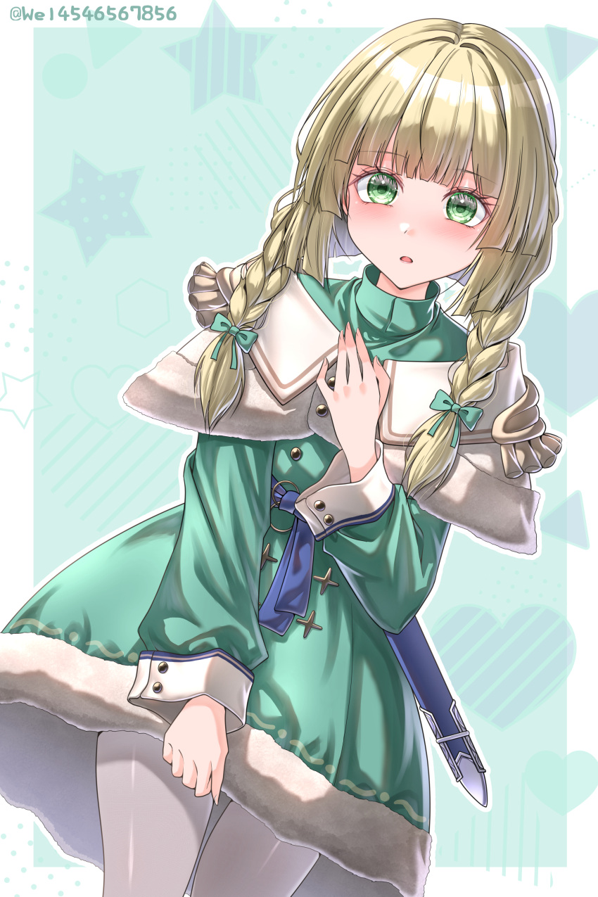 Safebooru - 1girl :o absurdres aged down blonde hair braid capelet ...
