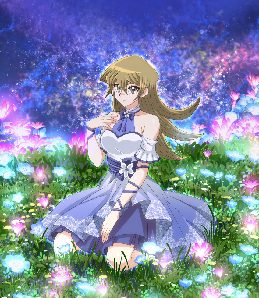 Safebooru - 1girl absurdres bare shoulders blonde hair breasts ...