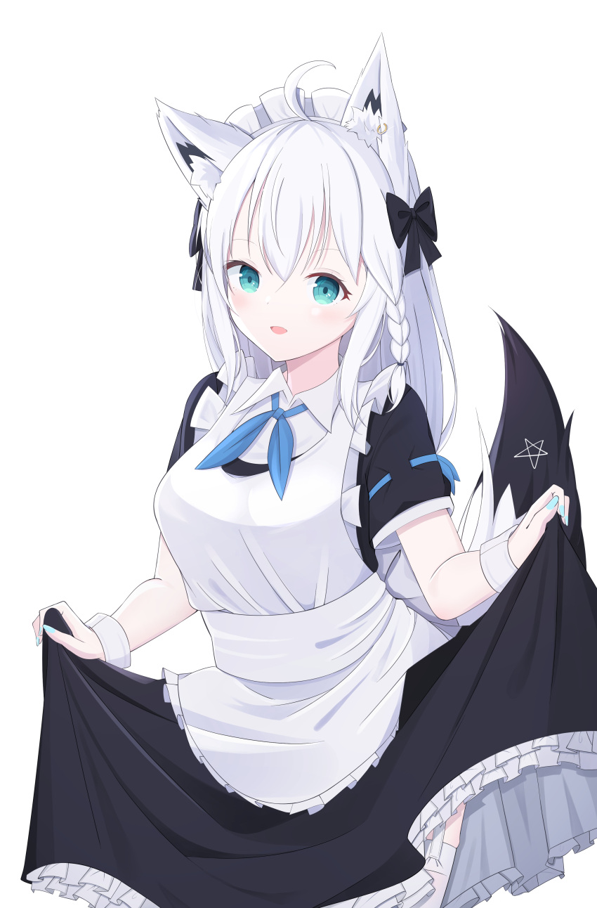 Safebooru - 1girl absurdres ahoge alternate costume animal ear fluff animal ears apron bangs ...
