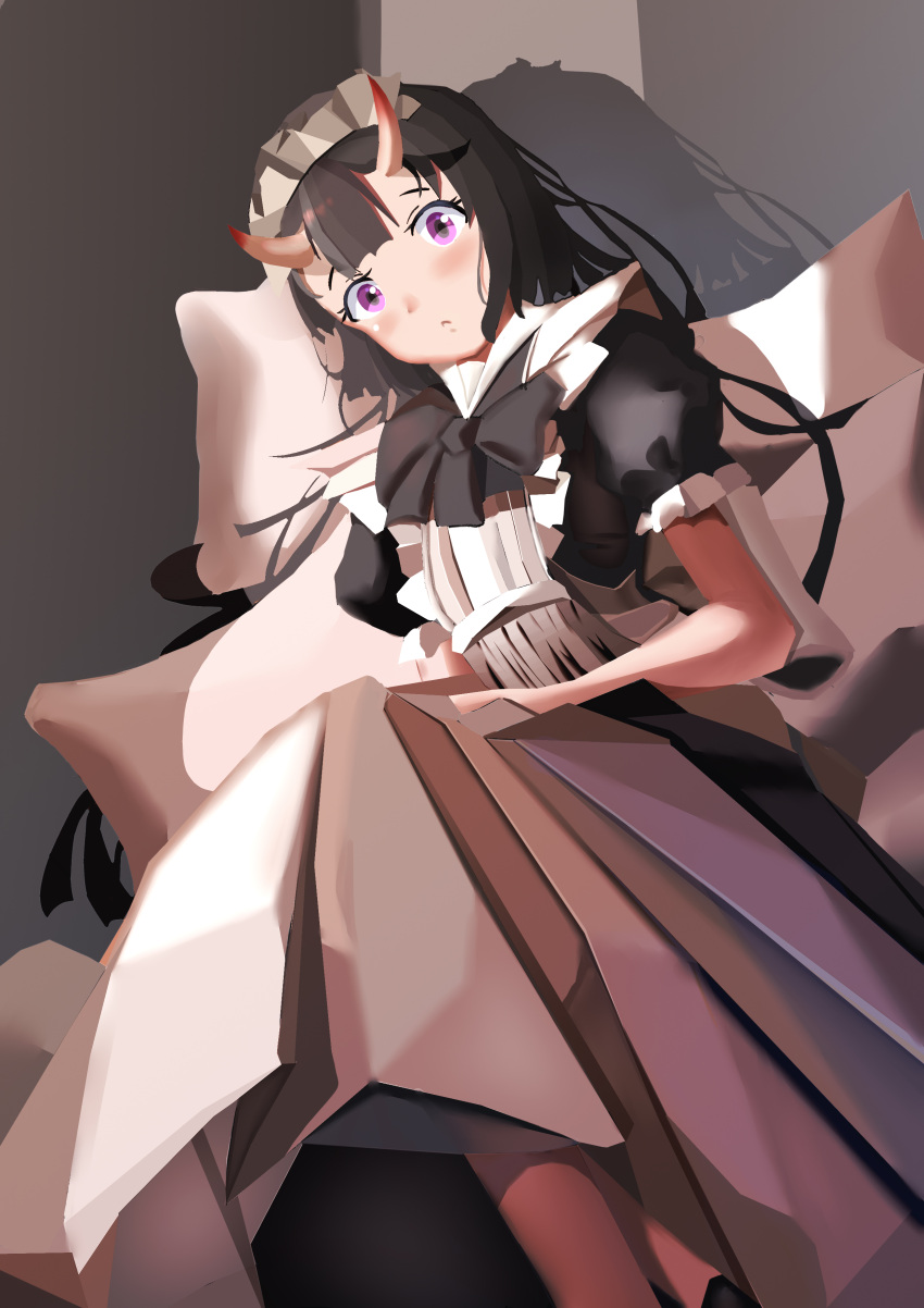 Safebooru - 1girl absurdres alternate costume azur lane black cardigan blush cardigan enmaided ...