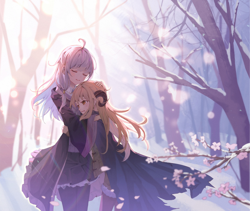 Safebooru - 2girls ahoge al guang black legwear black robe blonde hair ...