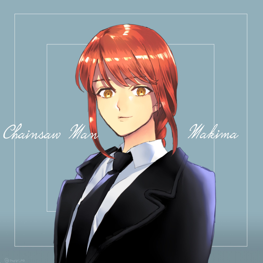 Safebooru - 1girl bangs black jacket black neckwear braid braided ponytail brown hair business ...