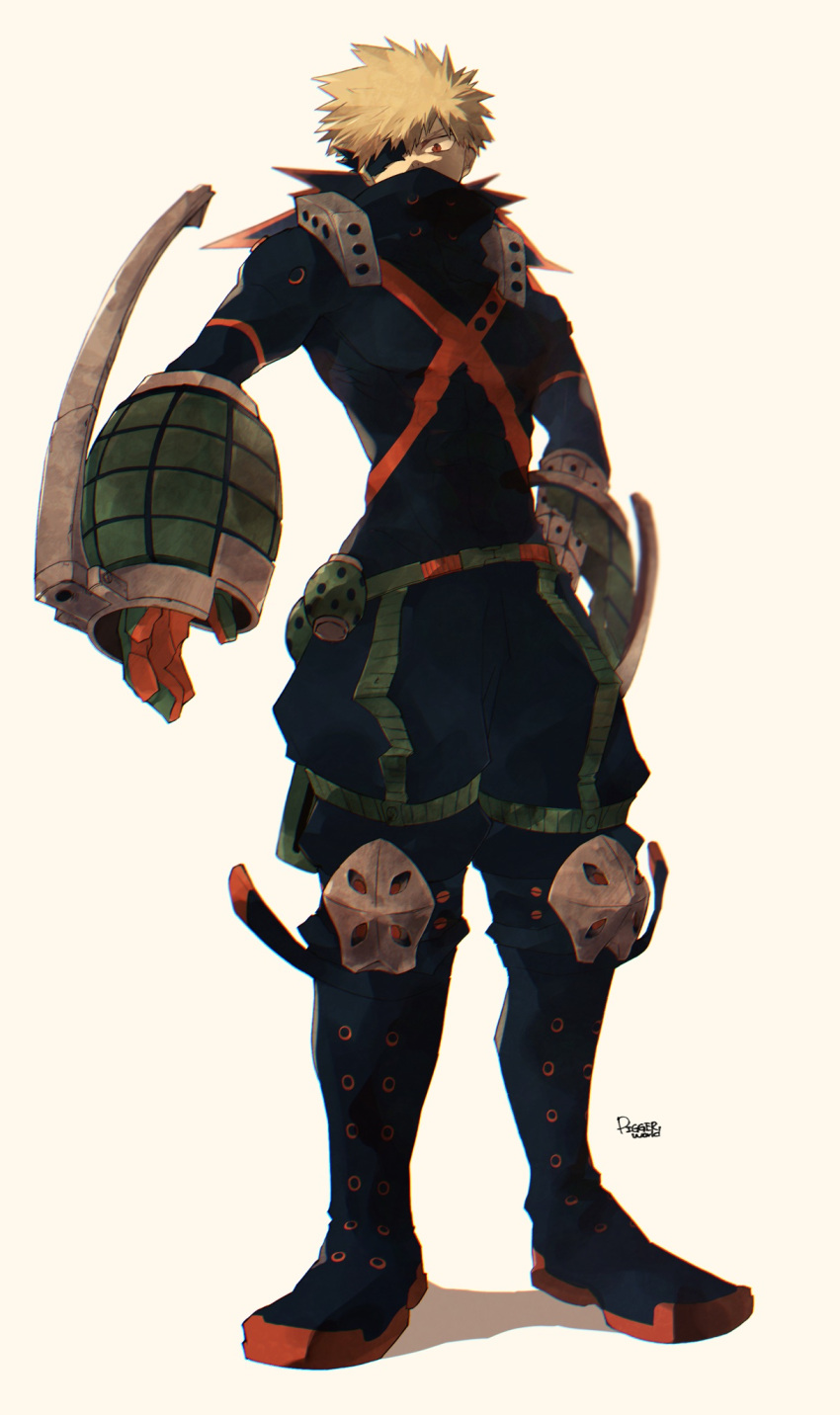 Safebooru - 1boy alternate costume artist name bakugou katsuki bangs belt black footwear blonde ...
