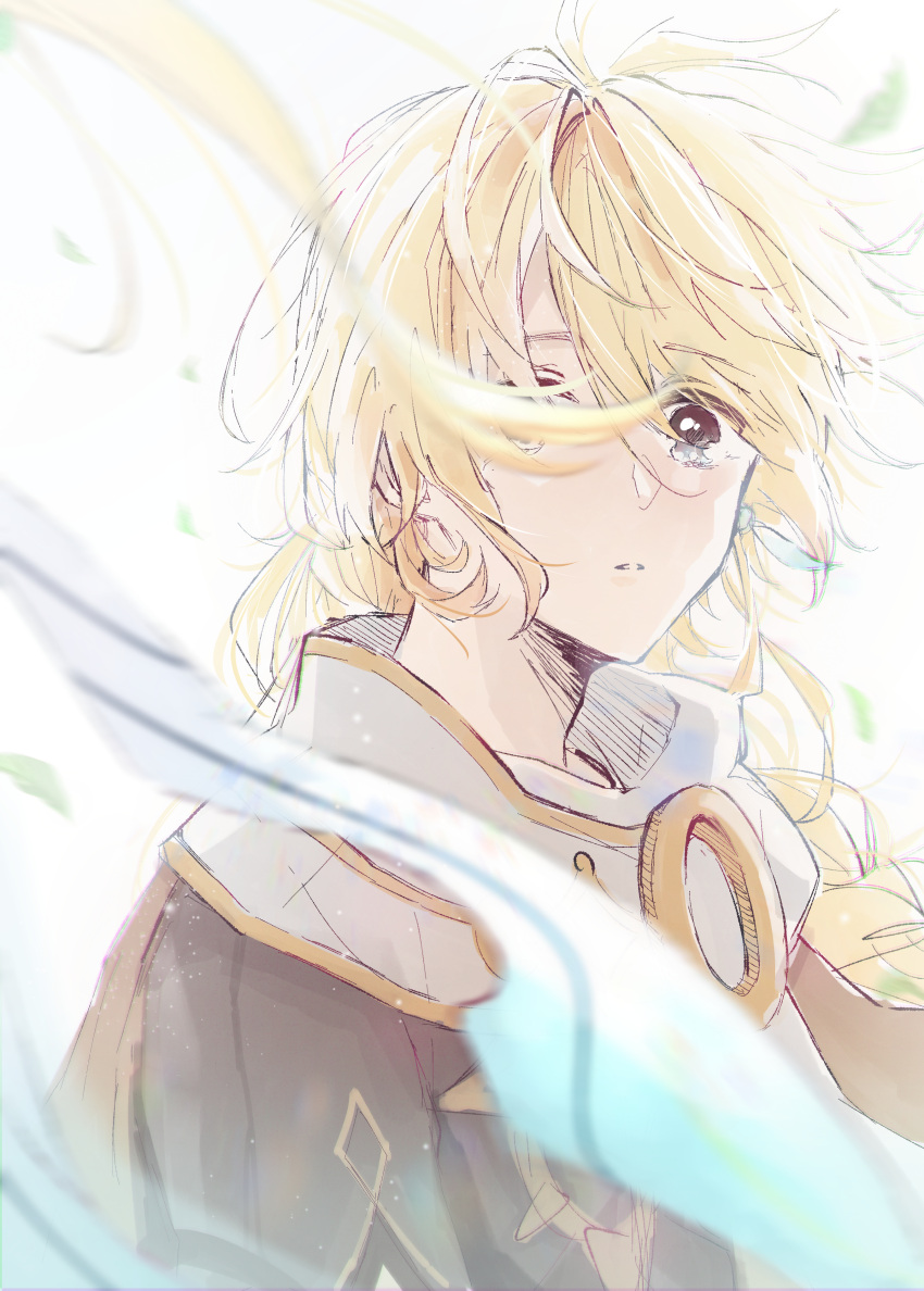 Safebooru - 1boy absurdres aether (genshin impact) ahoge bangs blonde hair crying crying with ...