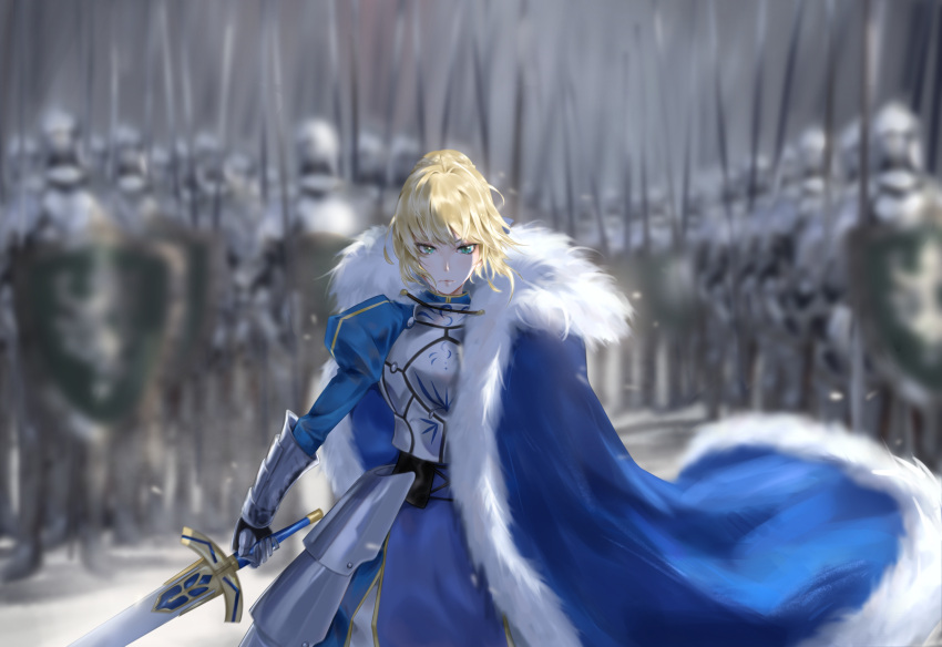 Safebooru - 1girl absurdres ahoge armor armored dress artoria pendragon (all) blonde hair ...