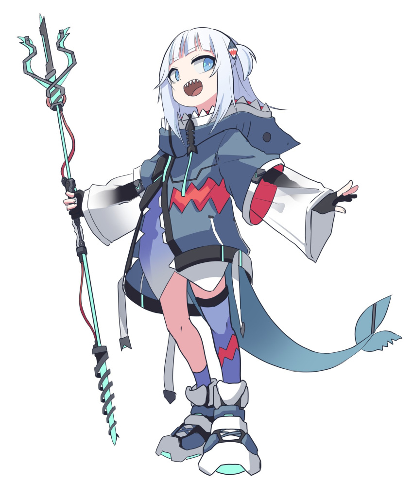 Safebooru - 1girl adapted costume animal hood black gloves blue eyes einheadt elbow gloves ...