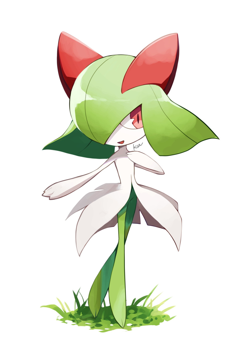 Safebooru - absurdres commentary full body gen 3 pokemon grass hand up ...