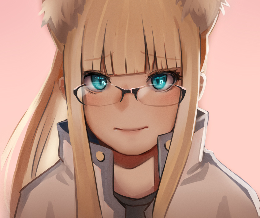 Safebooru - 1girl animal ear fluff animal ears aqua eyes backlighting bangs black shirt blonde ...