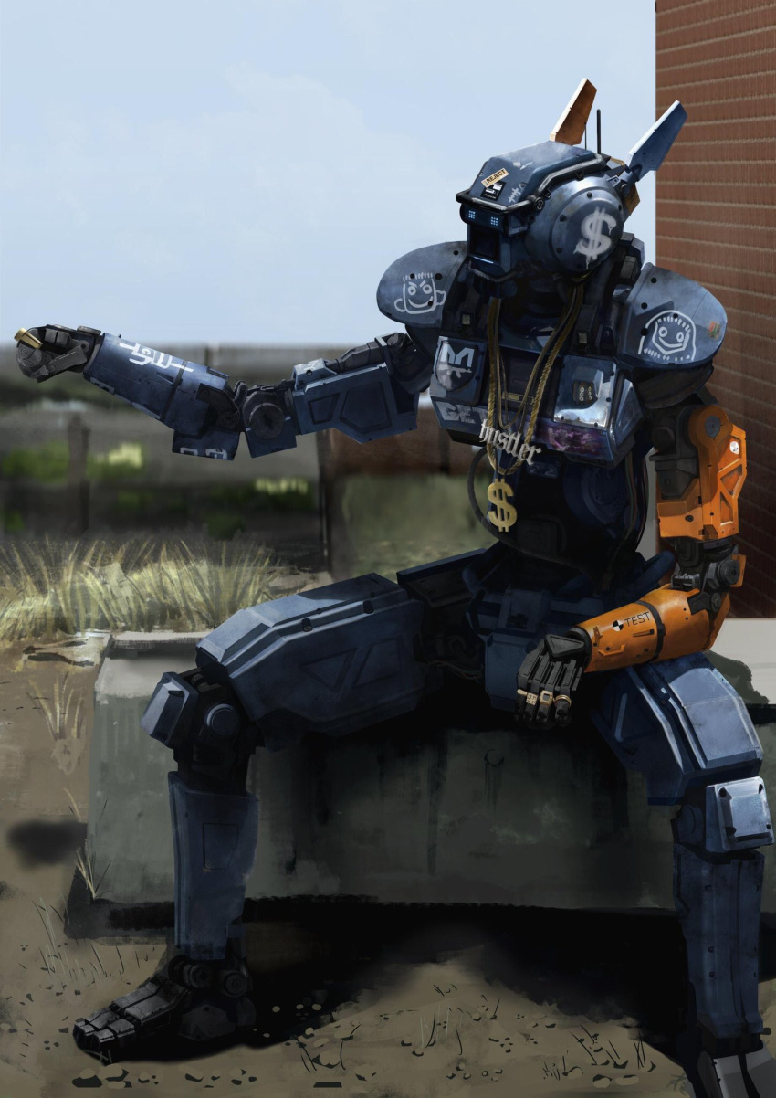 Safebooru - blue eyes chain chappie chappie (robot) clenched hand ...