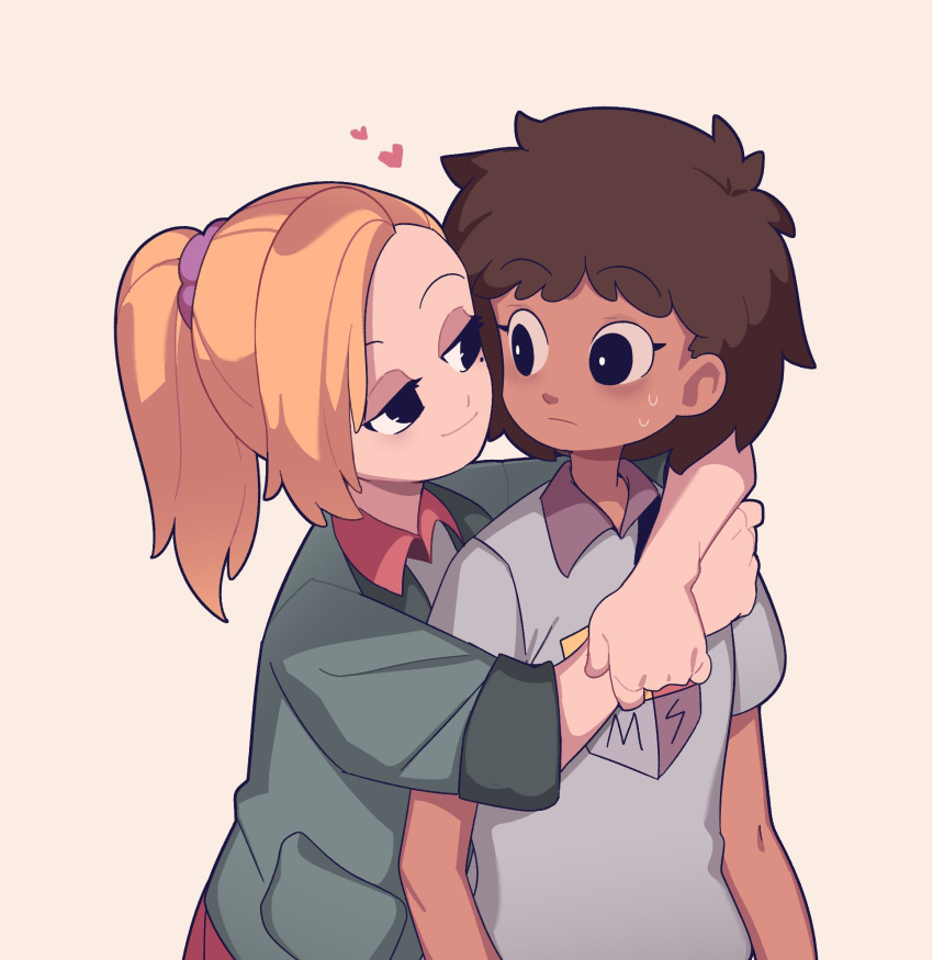 Safebooru - 2girls amphibia anne boonchuy blonde hair brown hair ...