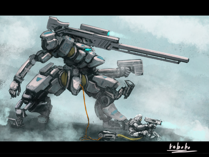 Safebooru - 1boy bottoms1237 gun handgun highres holding holding gun ...