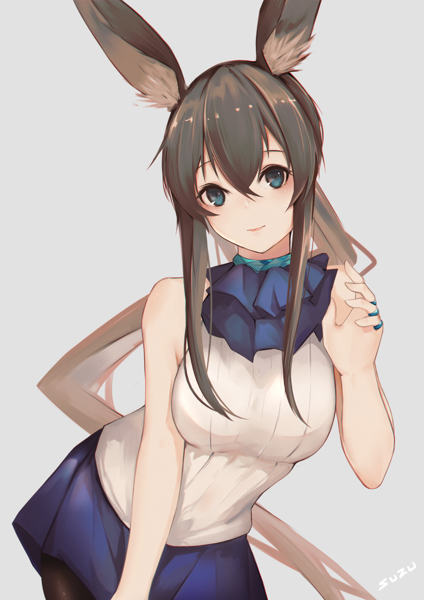 Safebooru - 1girl absurdres amiya (arknights) animal ear fluff animal ears arknights arm up ...