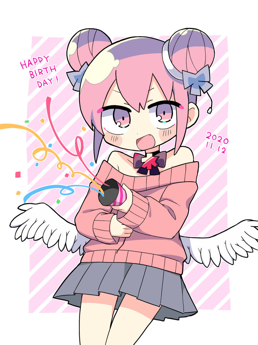 Safebooru - :d absurdres angel wings black bow blue bow bow dadadada ...