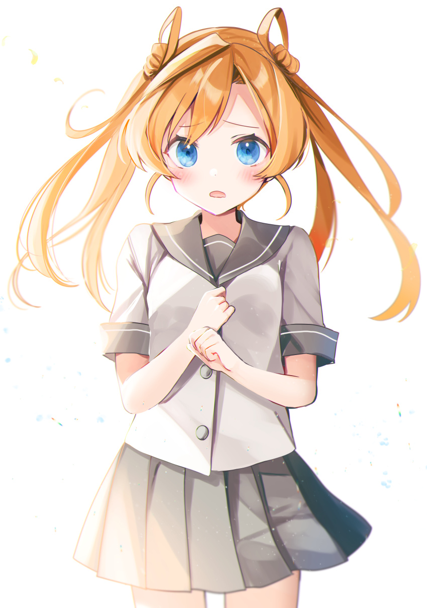 Safebooru - 1girl absurdres abukuma (kantai collection) bangs blonde hair blue eyes blush double ...
