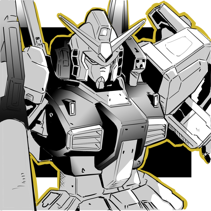 Safebooru - absurdres bazooka (gundam) greyscale gundam gundam mk ii ...