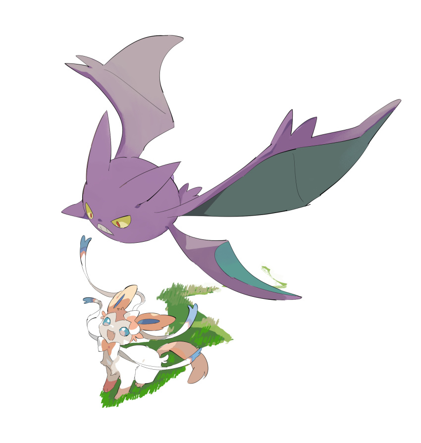 Safebooru - apios1 bat blue sclera commentary crobat day eye contact ...