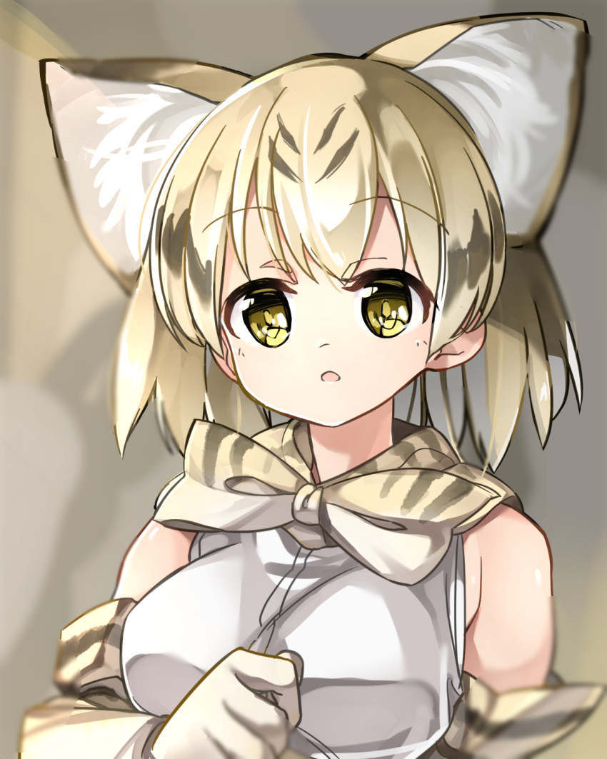 Safebooru - 1girl animal ears bangs blonde hair bow bowtie cat ears elbow gloves extra ears ...