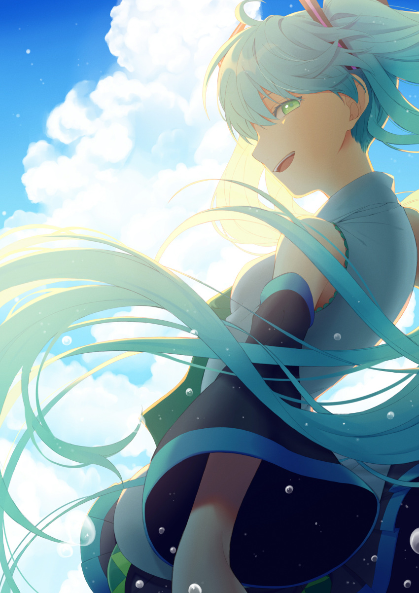 Safebooru - 1girl absurdres akizuki (akiyama) arms at sides backlighting bare shoulders black ...