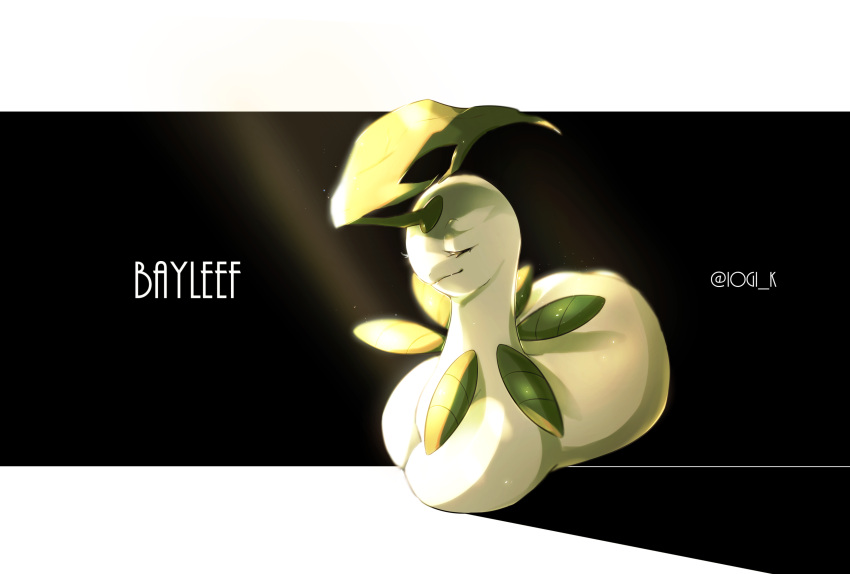 Safebooru - absurdres animal focus artist name bayleef black background ...