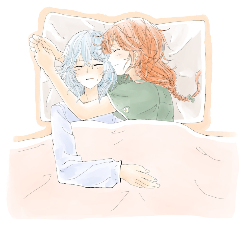 Safebooru - 2girls alternate hairstyle blush braid hong meiling izayoi ...