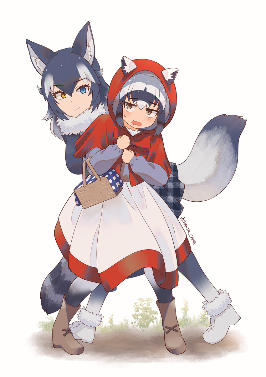 Safebooru - 2girls alternate costume animal ear fluff animal ears bangs big bad wolf (grimm) big ...