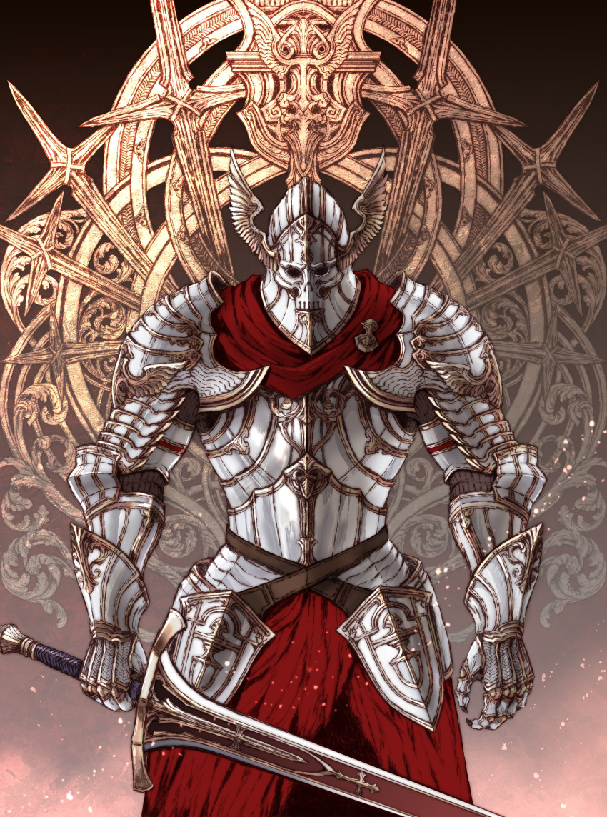 Safebooru - absurdres armor fantasy gauntlets helmet highres holding ...