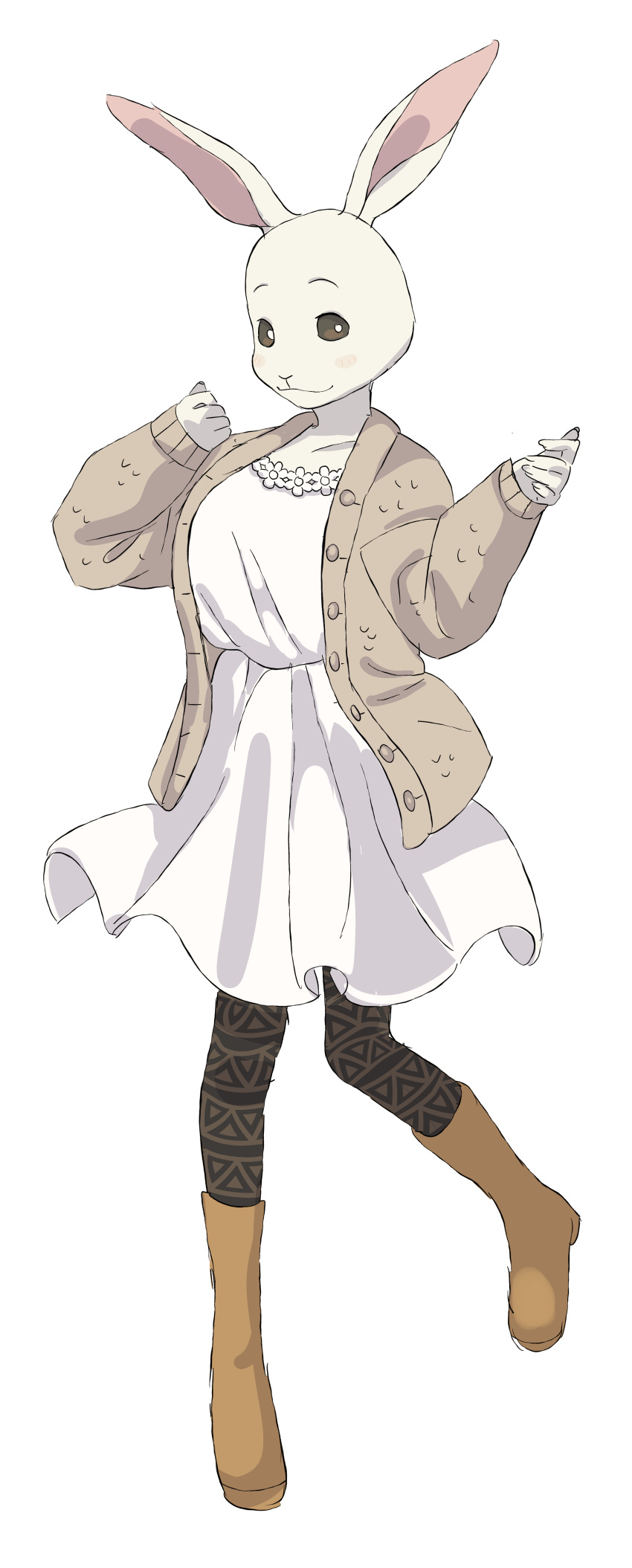 Safebooru - 1girl absurdres beastars blush body fur boots brown coat ...