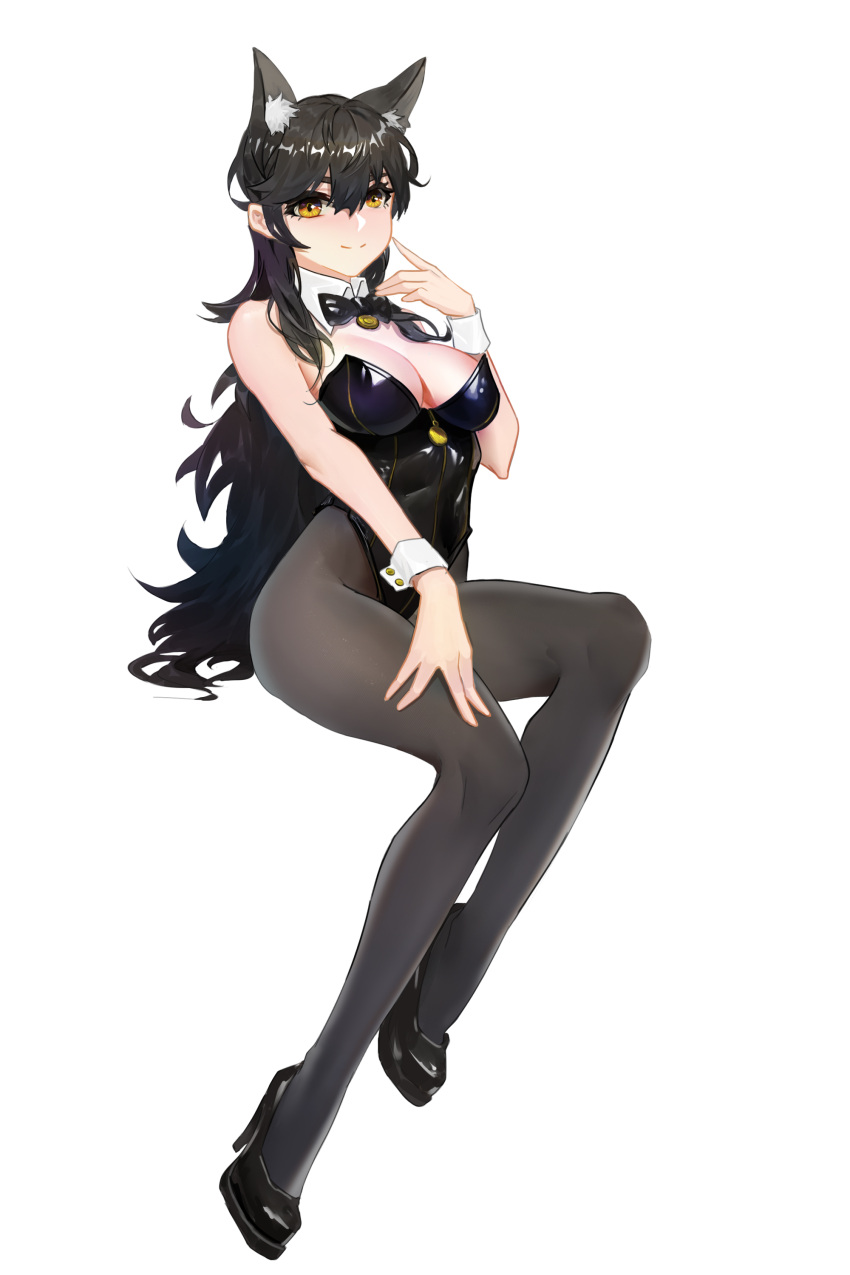 Safebooru - 1girl absurdres animal ear fluff atago (azur lane) azur lane bare shoulders black ...