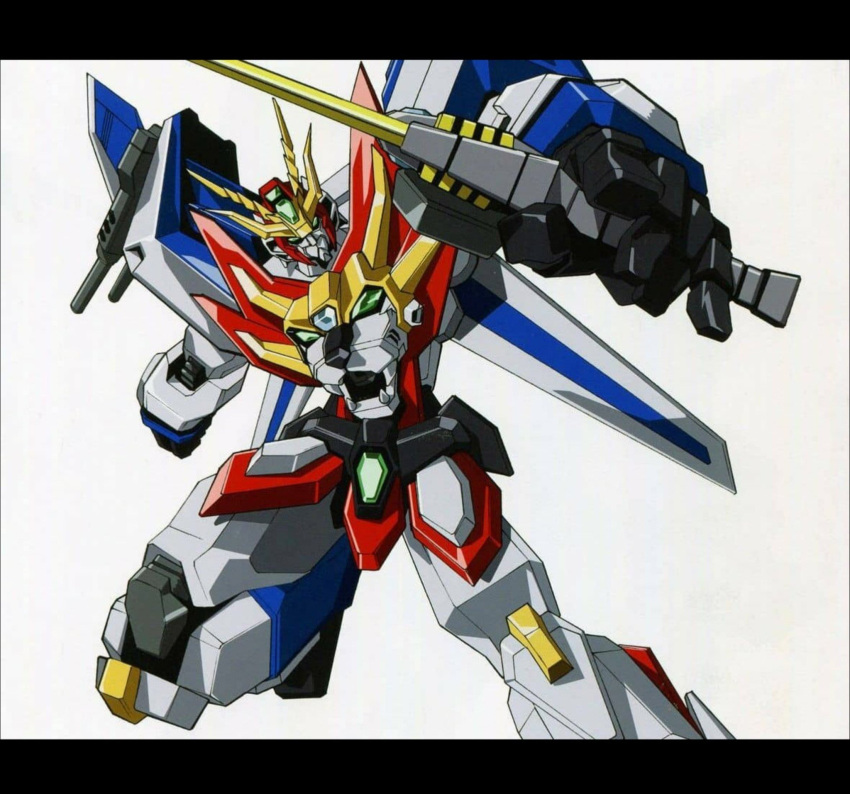 Safebooru - clenched hand great exkaiser green eyes highres holding ...