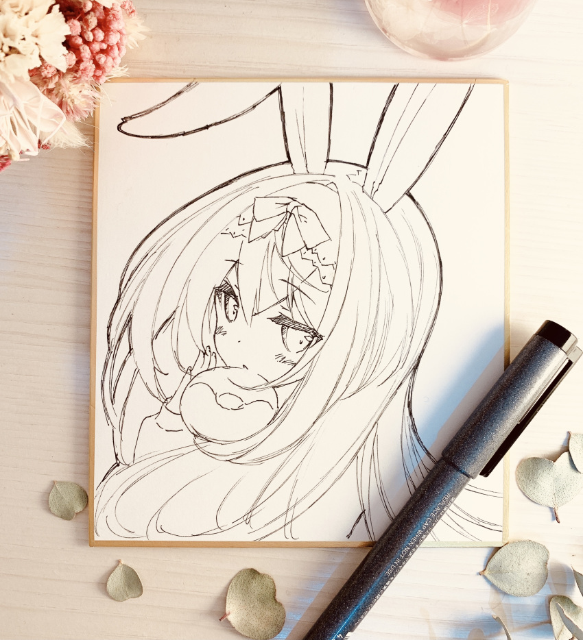 Safebooru - 1girl animal ears bangs blush bow commentary request ...