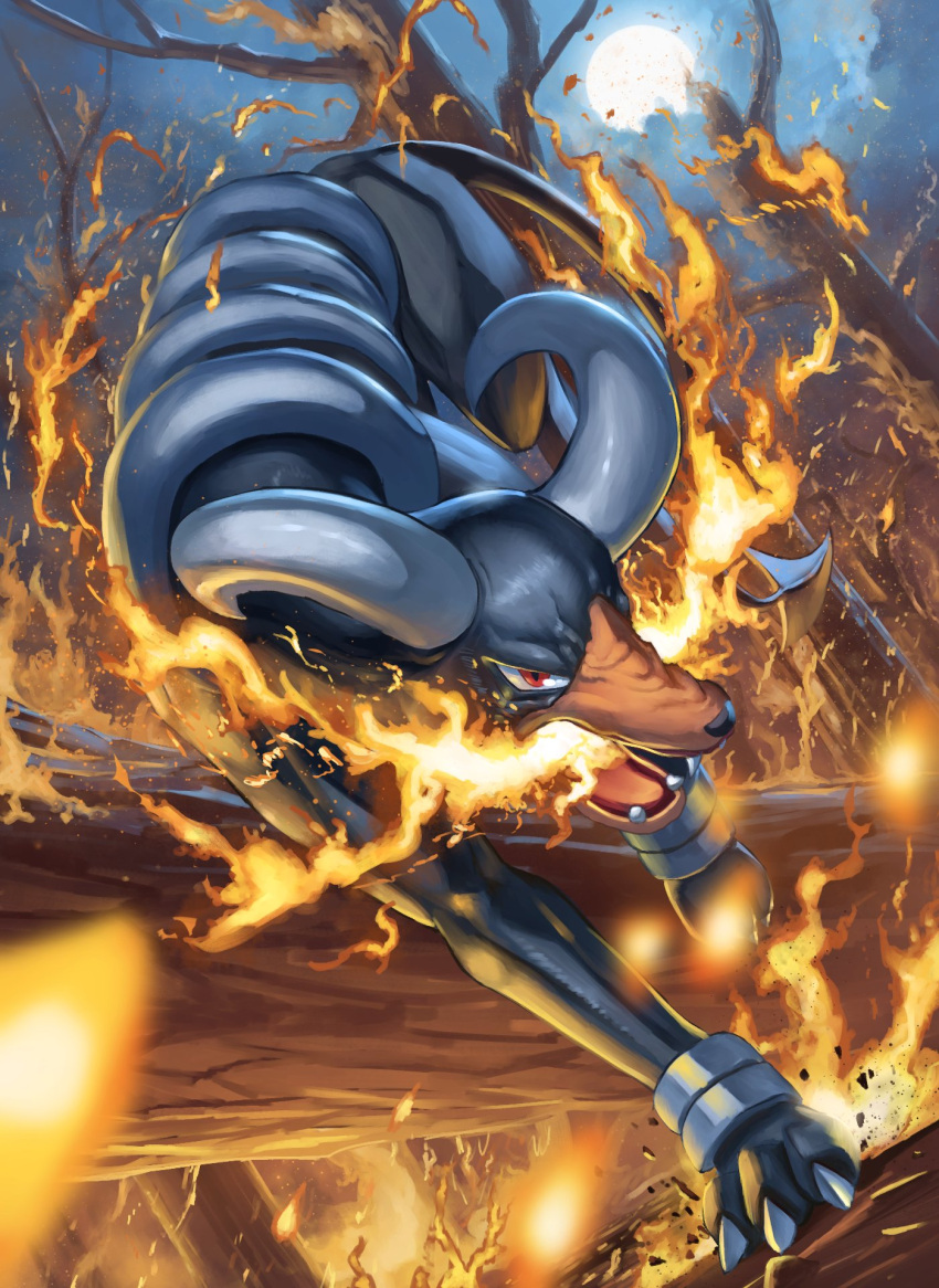Safebooru - breathing fire claws commentary fangs fire gen 2 pokemon ...