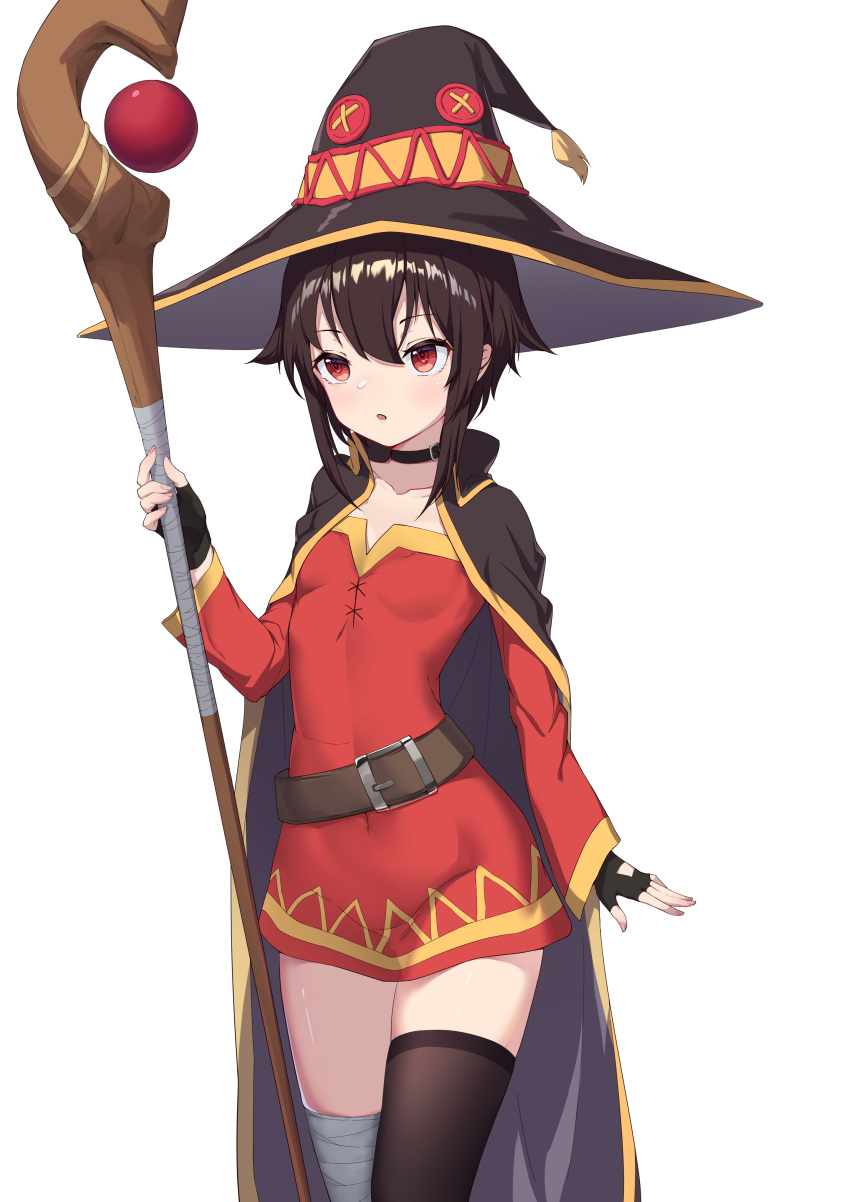 Safebooru - 1girl absurdres bandaged leg bandages belt black choker black gloves black hair ...