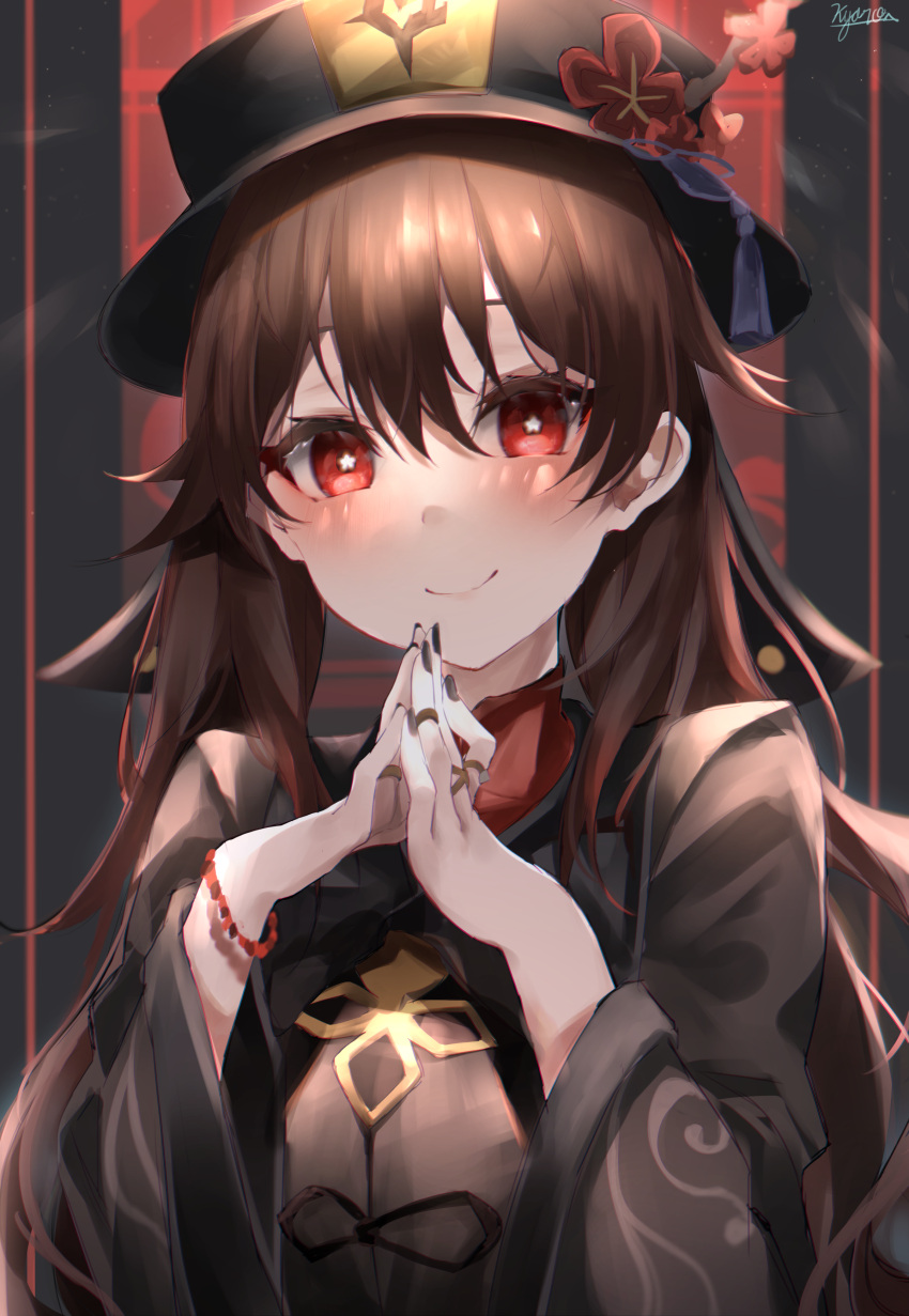 Safebooru - 1girl absurdres bangs black nails blush brown hair brown shirt chinese clothes ...