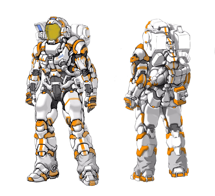 Safebooru - 1boy astronaut backpack bag cable ct990413 from behind ...