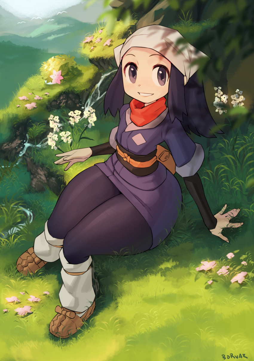 Safebooru - 1girl absurdres against tree black hair borvar female ...