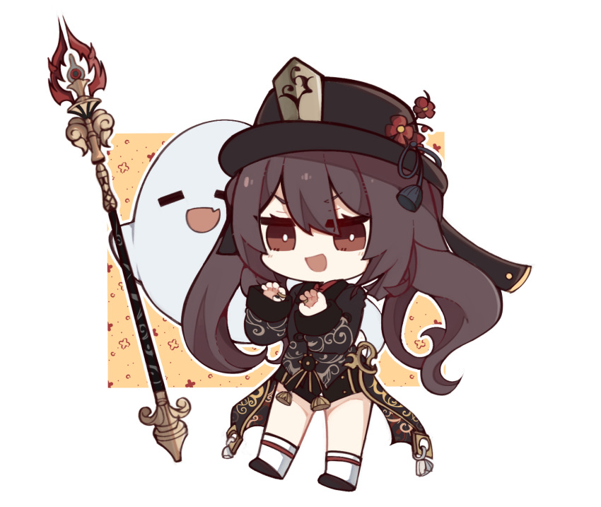 Safebooru - brown hair chibi creepy himecchi genshin impact hat highres ...