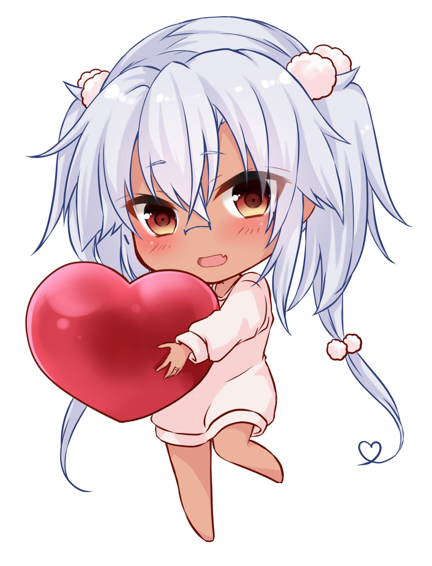 Safebooru - 1girl absurdres blush brown eyes chibi dark skin dark ...